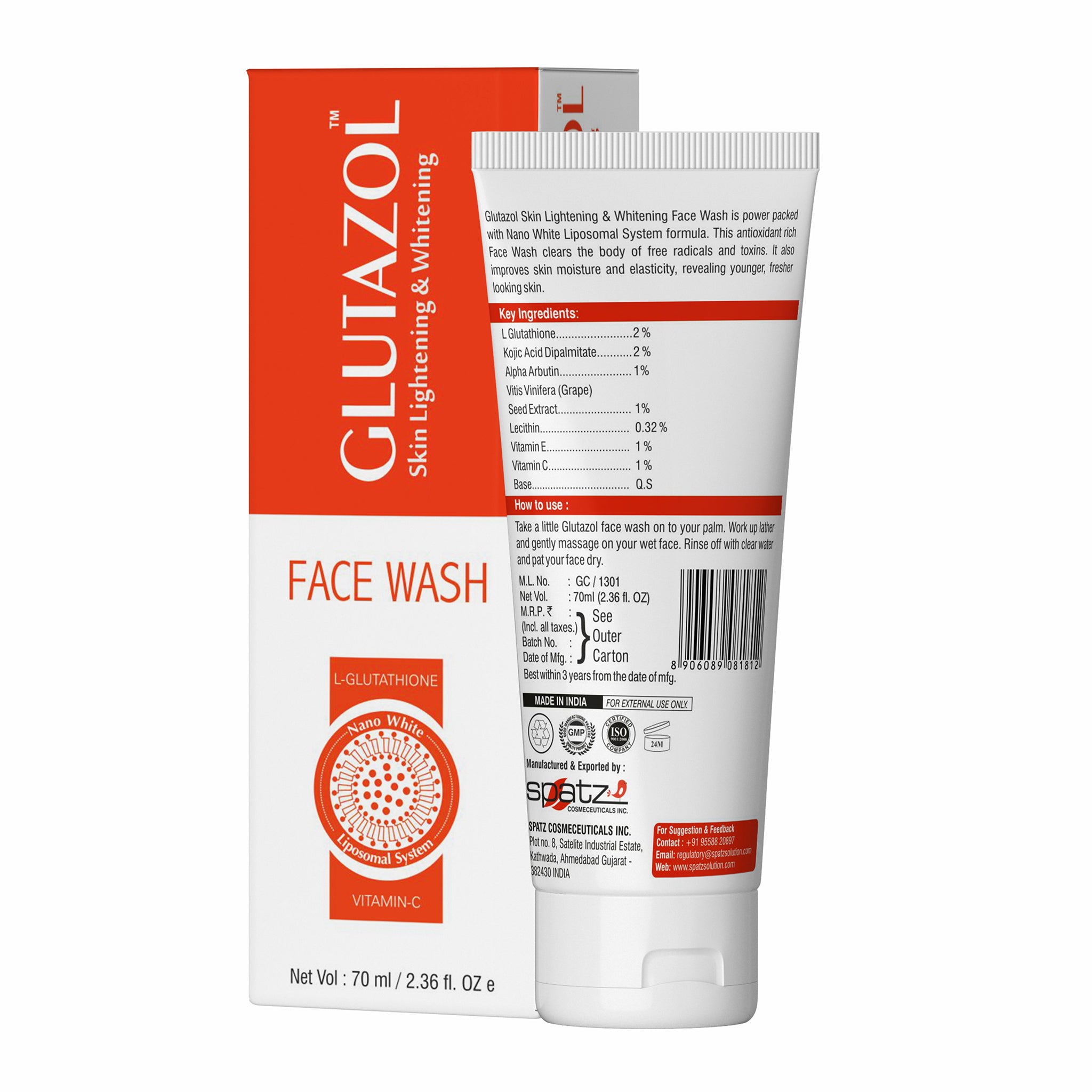 Glutazol Face Wash – Spatz India